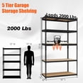 36x18x72 Heavy Duty Garage Storage Shelves,5-Tier Adjustable Metal ...