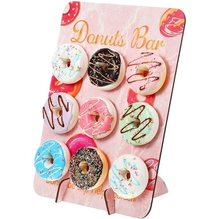 JOYWEIWooden Donut Display Stand DIY Donuts Board Table Stands Doughnut ...