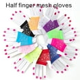 Oasiva Breathable Rave Gloves Half Finger Design Sparkling Mesh Fabric ...