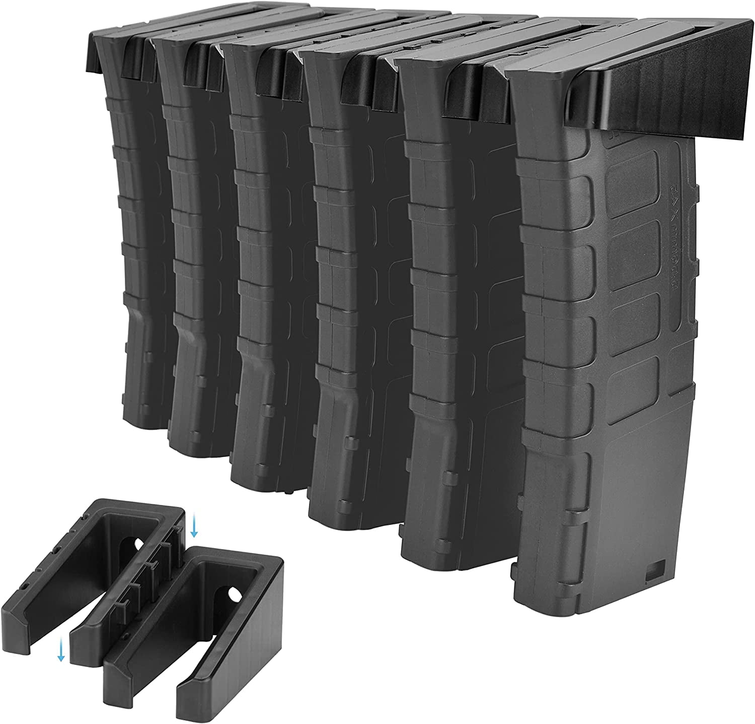 ABS 6 Standard PMAG Rack Wall Mount, Wall Magazine Display, Detachable ...
