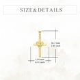 YAFEINI 14K Solid Gold August Birthstone Cross Pendant Necklace 14K ...