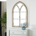 Free Shipping! DecMode 32x51 White Rustic Wooden Arched Window Pane ...