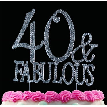 40th Birthday Cake Toppers Crystal Cake Topper 40 Anniversary Cake ...