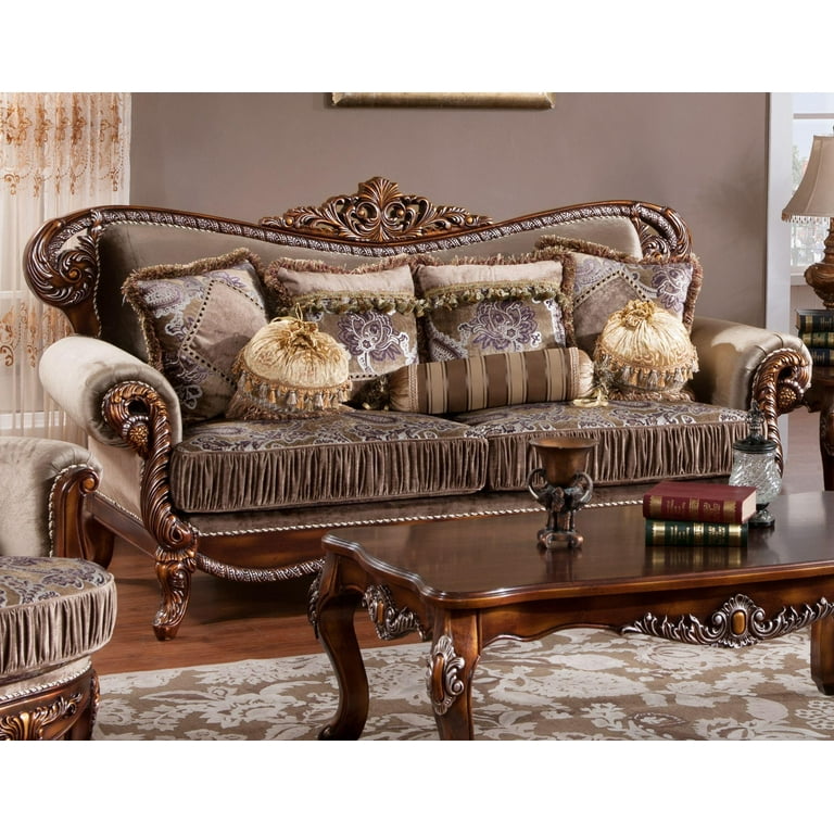 Traditional Wooden Sofa Set Designs | Baci Living Room