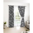 Dark Grey Dog Paw Blackout Curtains for Bedroom/Living Room, Thermal ...