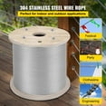 VEVOR 304 Stainless Steel Cable 1/4 Inch 7 X 19 Steel Wire Rope 200Feet ...