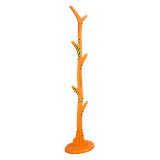 Chetwin Orange Wood 6 Hook Entryway Tree Coat & Hat Rack Organizer ...