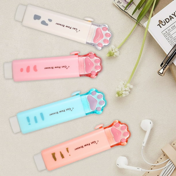 tssuouriy 4pieces Eraser Cartoon Safe Soft Elastic Texture Crumbless ...