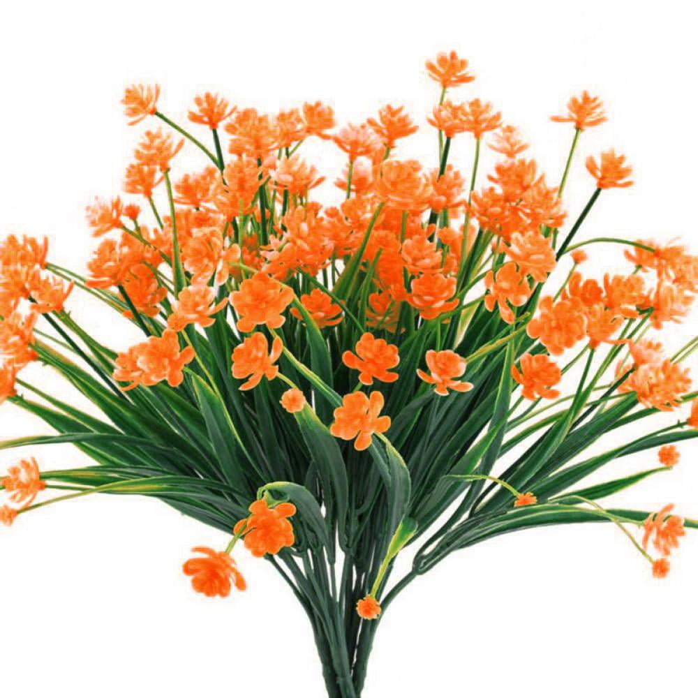 Artificial Outdoor Flowers, 4Bunches/Set Fake UV Resistant Foliage ...