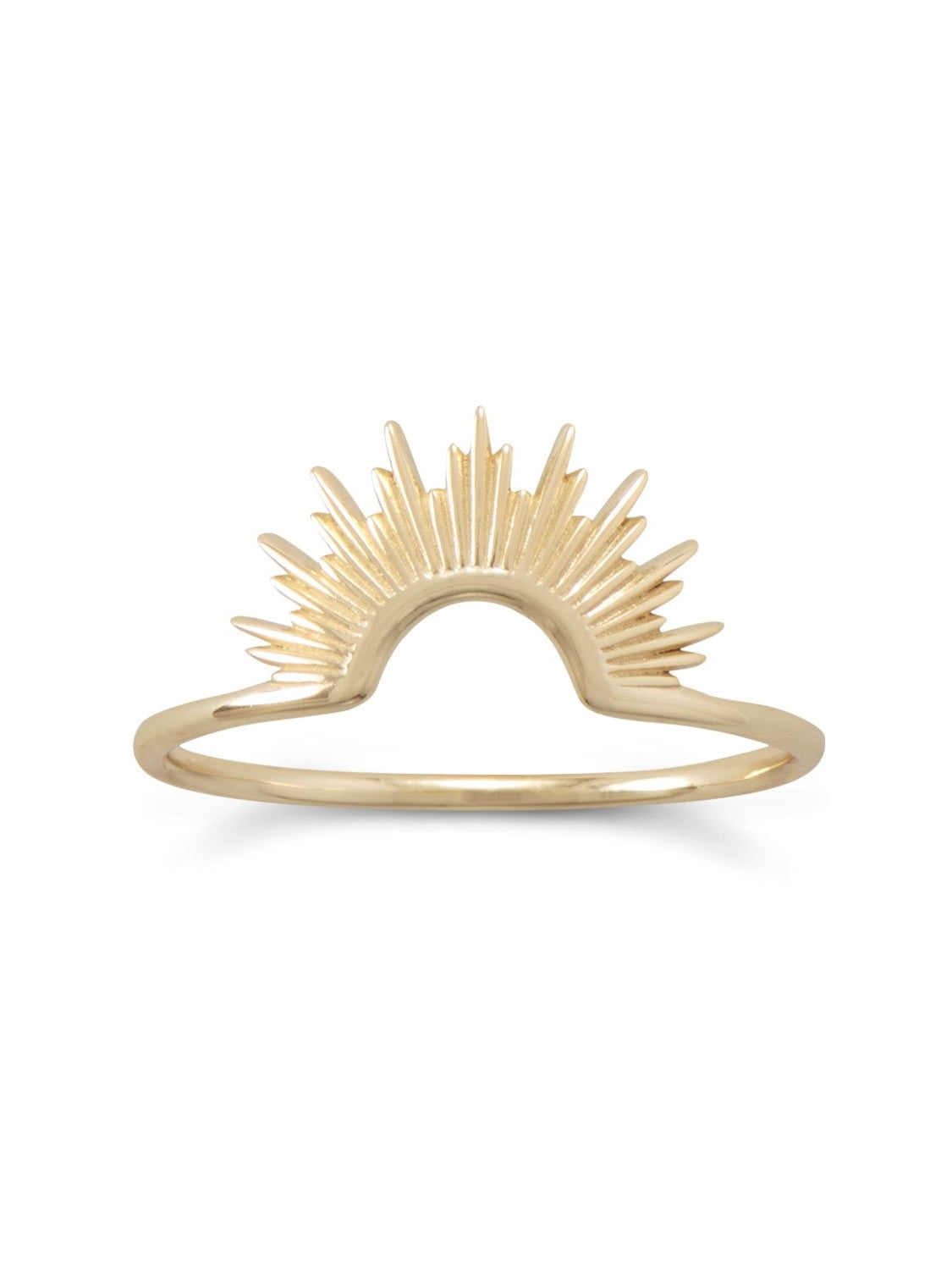 Sunrise Ring Gold-plated Half Sun Design - Walmart.com