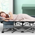 ABORON Portable Folding Sleeping Cots with 2 Sided Cushion & Carry Bag ...