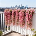 Homesteed Artificial Hanging Flowers Morning Glory Plants Realistic ...