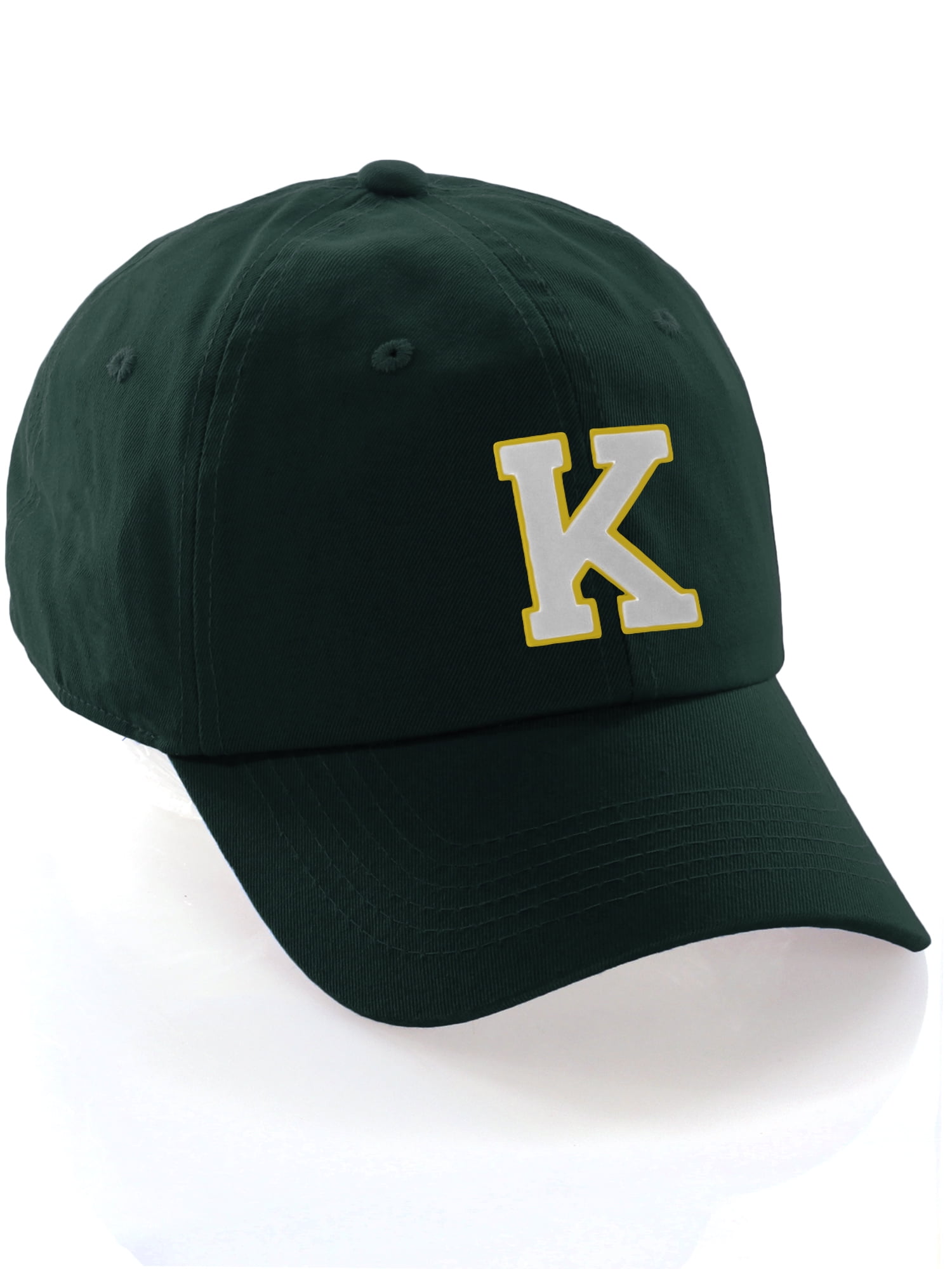 Custom Hat A to Z Initial Letters Classic Baseball Cap, Dk Green Hat ...