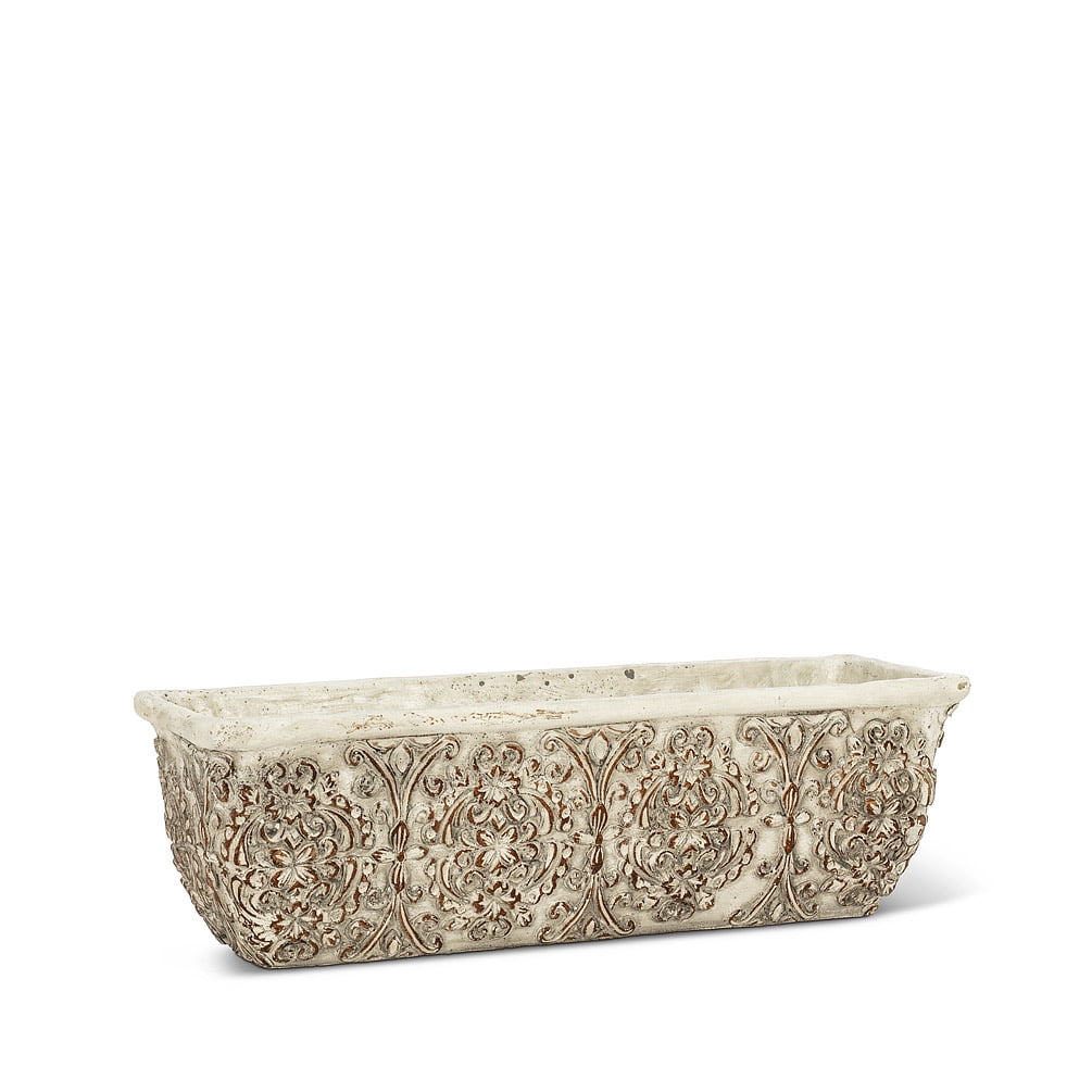 Set of 4 Long Low Rectangle Embossed Planter - Walmart.com
