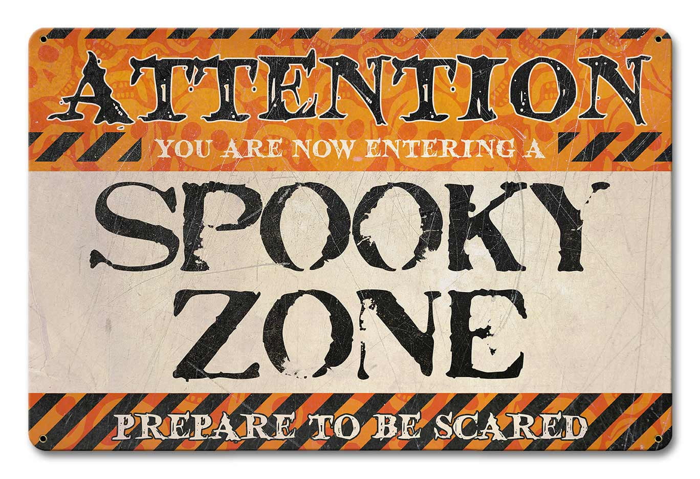 Spooky Zone Small Vintage Sign “Made in the USA with heavy gauge steel ...