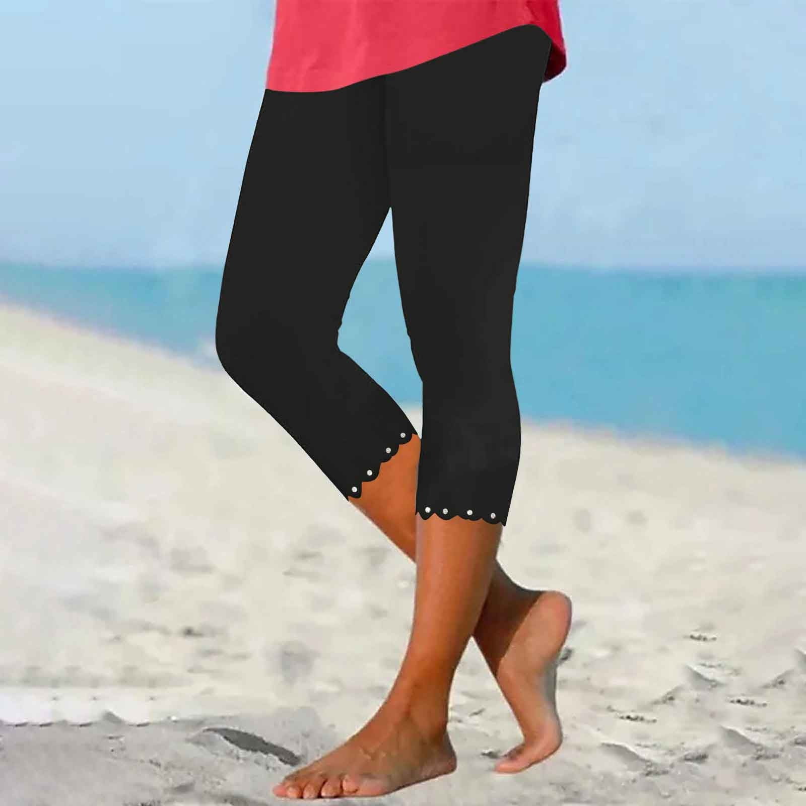 Click here for Staron Women Capri Pants Comfy Stretchy Workout Li... prices