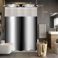 No Hook Shower Curtain with Snap in Liner, Minimalist Gradient Black ...