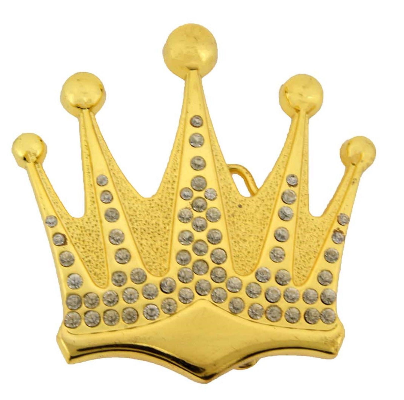 Royal New Crown Belt Buckle Bling Bride Gold Metal Princess Fashion ...