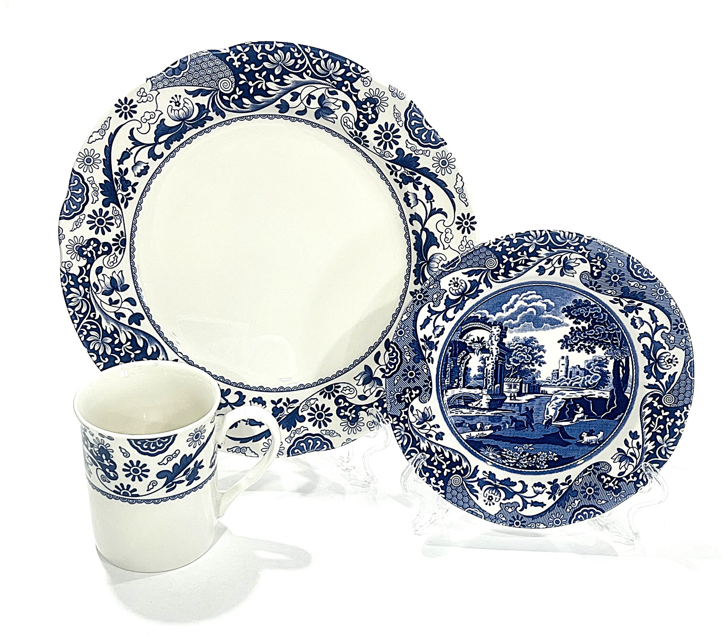 Spode Blue Italian Brocato 12 Piece set Porcelain - Walmart.ca