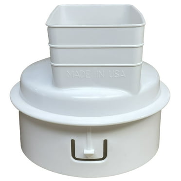 Plastic Universal Downspout to Drain Tile Adapter (4X4X4 WHITE ...