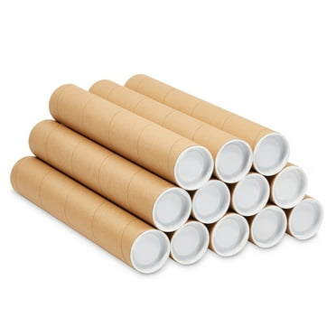 Paclord 4" x 36" Reinforced Kraft Paper Mailing Tubes, Pack of 6 Tubes ...