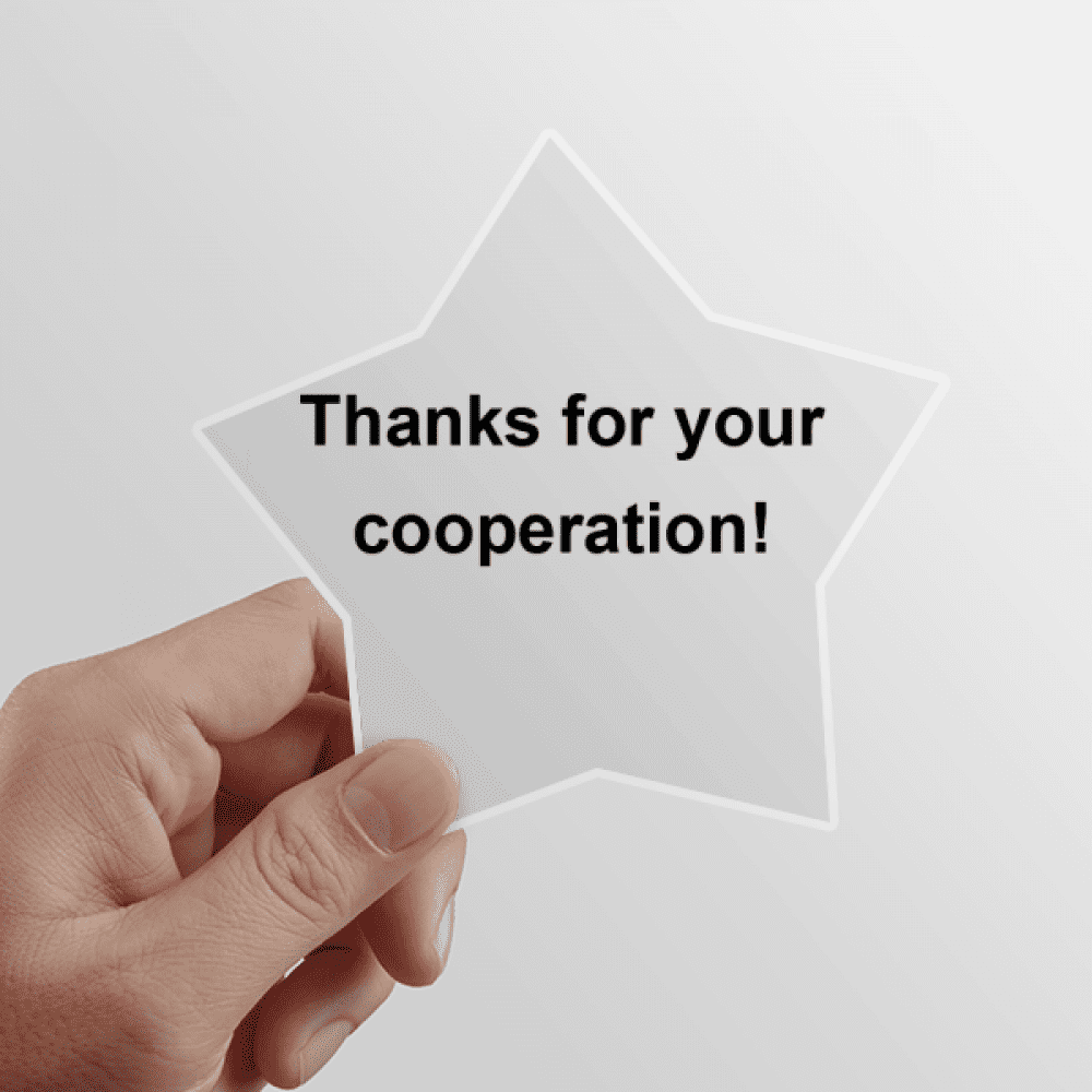 Thanks聽For聽Your聽Cooperation Symbol Star Sticker Paster Vinyl Car Tags ...