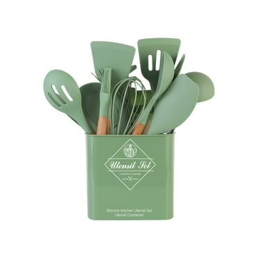 Xinhecheng 13 Piece Kitchen Utensils, Cooking Utensils Set, Green ...