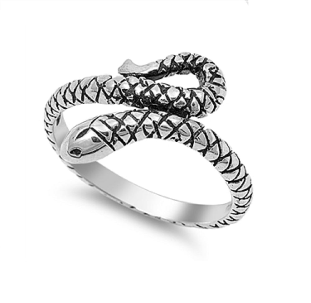 925 Sterling Silver Snake Ring Size 4 - Walmart.com
