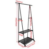 Clothing Rack Small Clothes Rack Hanging Rack Rolling Coat Rack Metal ...
