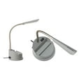 Mainstays LED Desk Organizer Lamp with AC Outlet, Gray, Plastic Finish ...