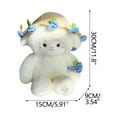 HKEJIAOI Plush Lamb Stuffed Animal Pillow with Rose Bouquet Hat, Soft ...
