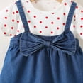 ATOGUTA Denim Dresses for Girls Red Ruffle Denim Dresses Cute Birthday ...