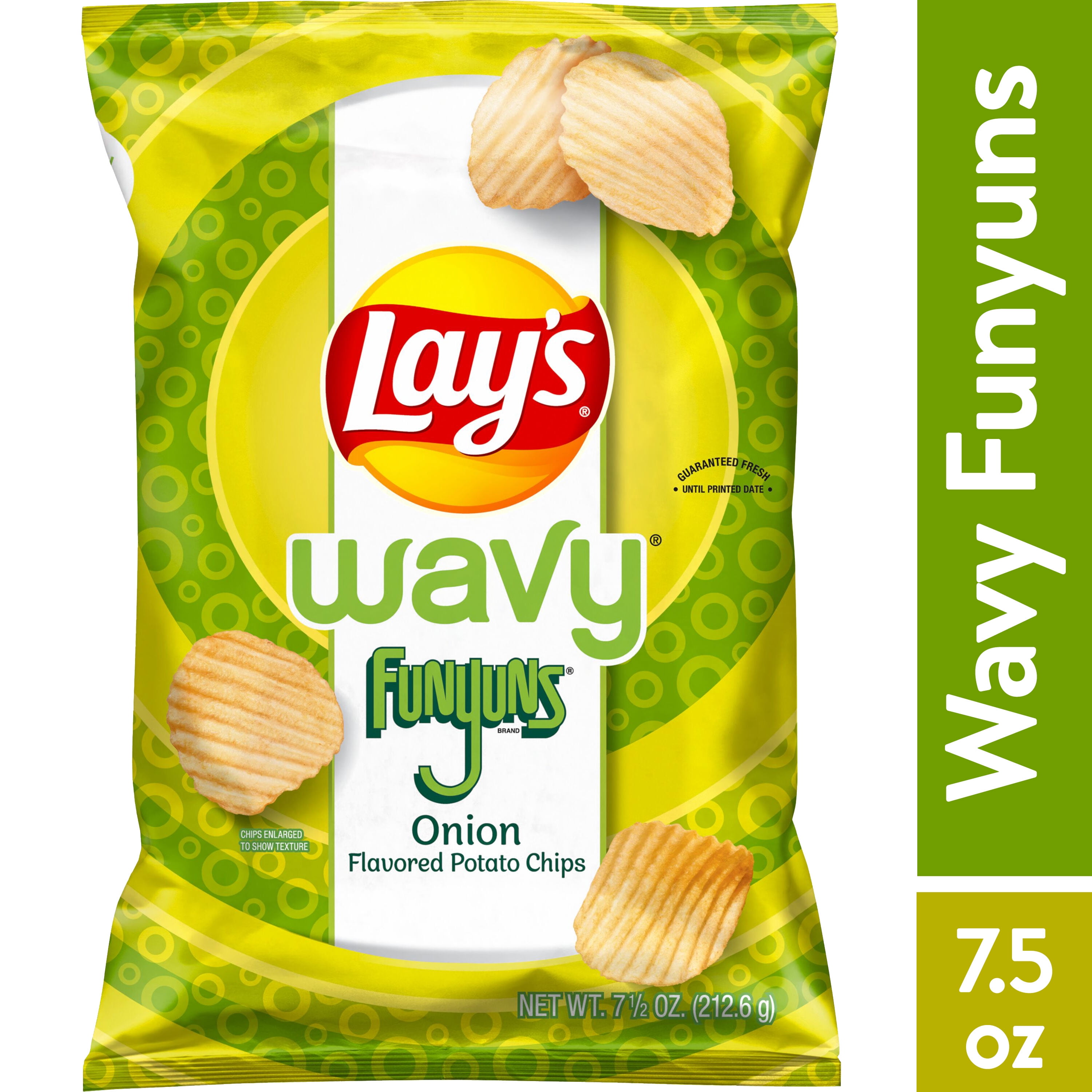 Lay's Wavy Funyuns Onion Flavored Potato Chips, 7.5 oz - Walmart.com