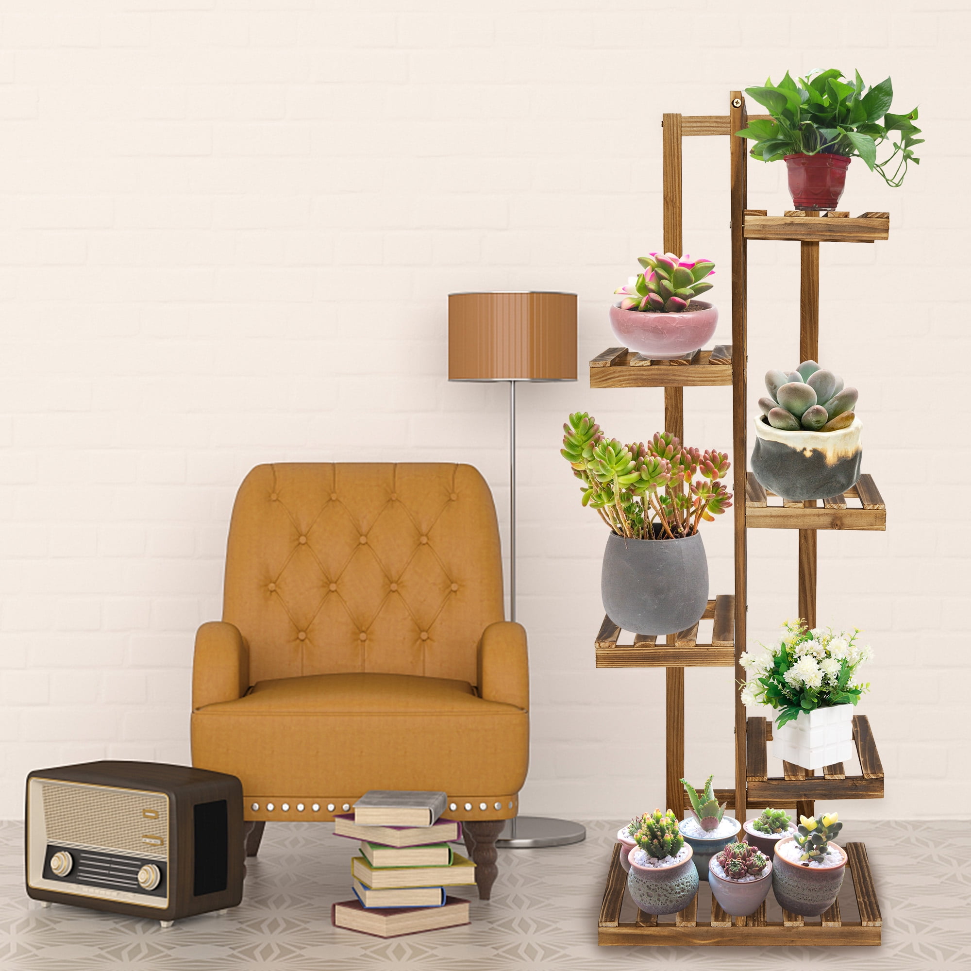 SHCKE Plant Stand High Plant Stand Multiple Plant Shelves Steady Flower ...