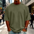 BVOFAR Oversized T Shirts for Men Big and Tall Solid Color Short Sleeve ...