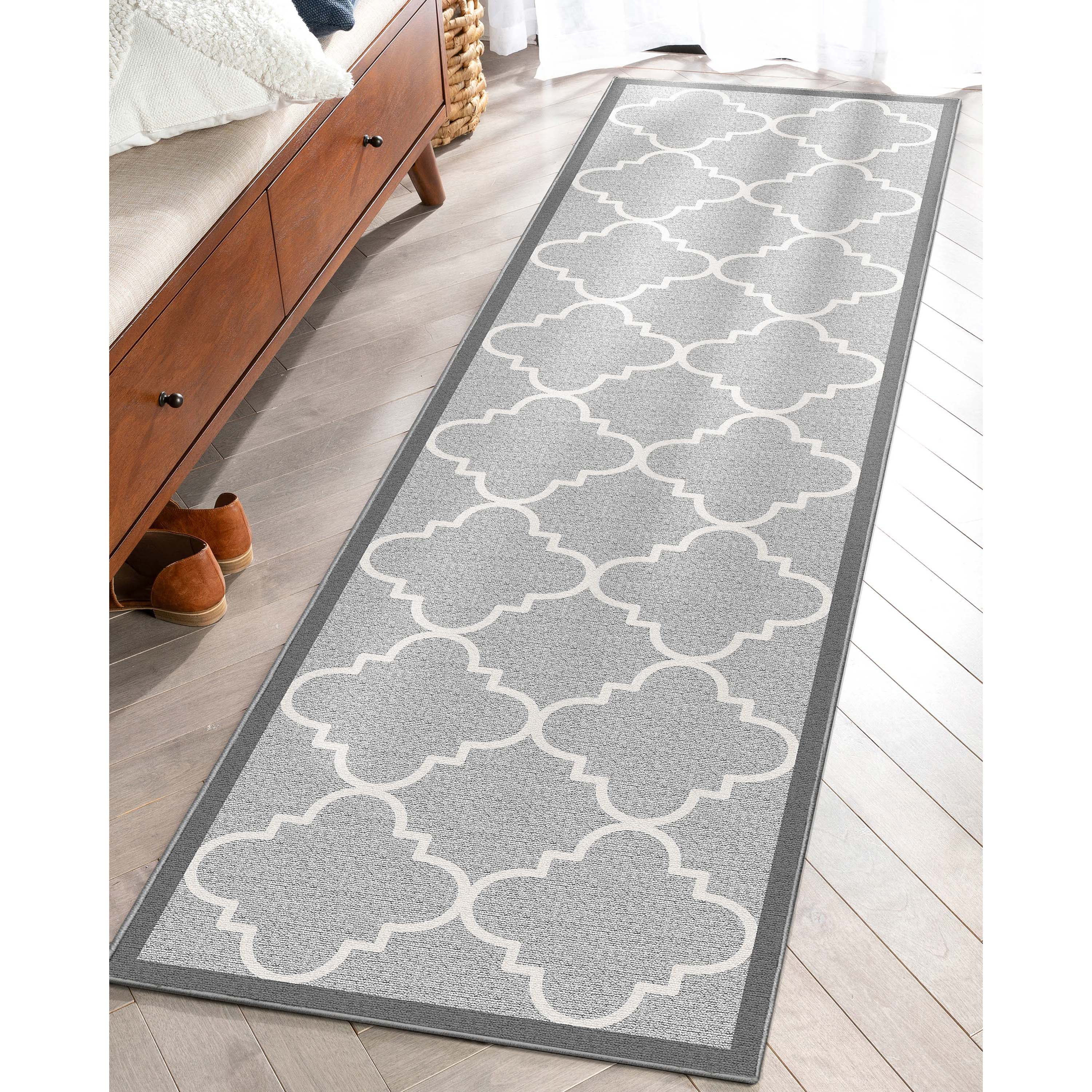 Well Woven Kings Court Brooklyn Trellis Modern Moroccan Gray 2' x 7 ...