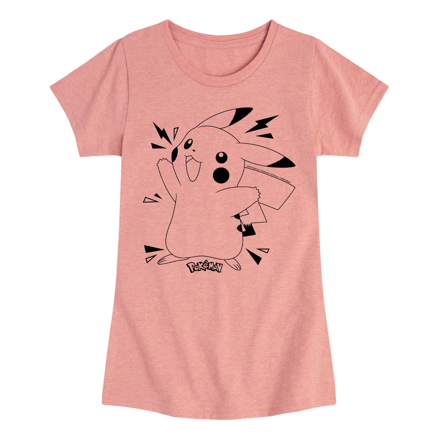 Buy Pokemon - Pokedex Pikachu - Youth Girls Short Sleeve Graphic T ...