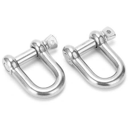 Domqga Heavy Duty Bow Shackle,304 Stainless Steel D‑Shape Shackle,2pcs ...