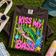 Bass Fishing Comfort Colors Shirt, Kiss My Bass Tee, Funny Sassy ...