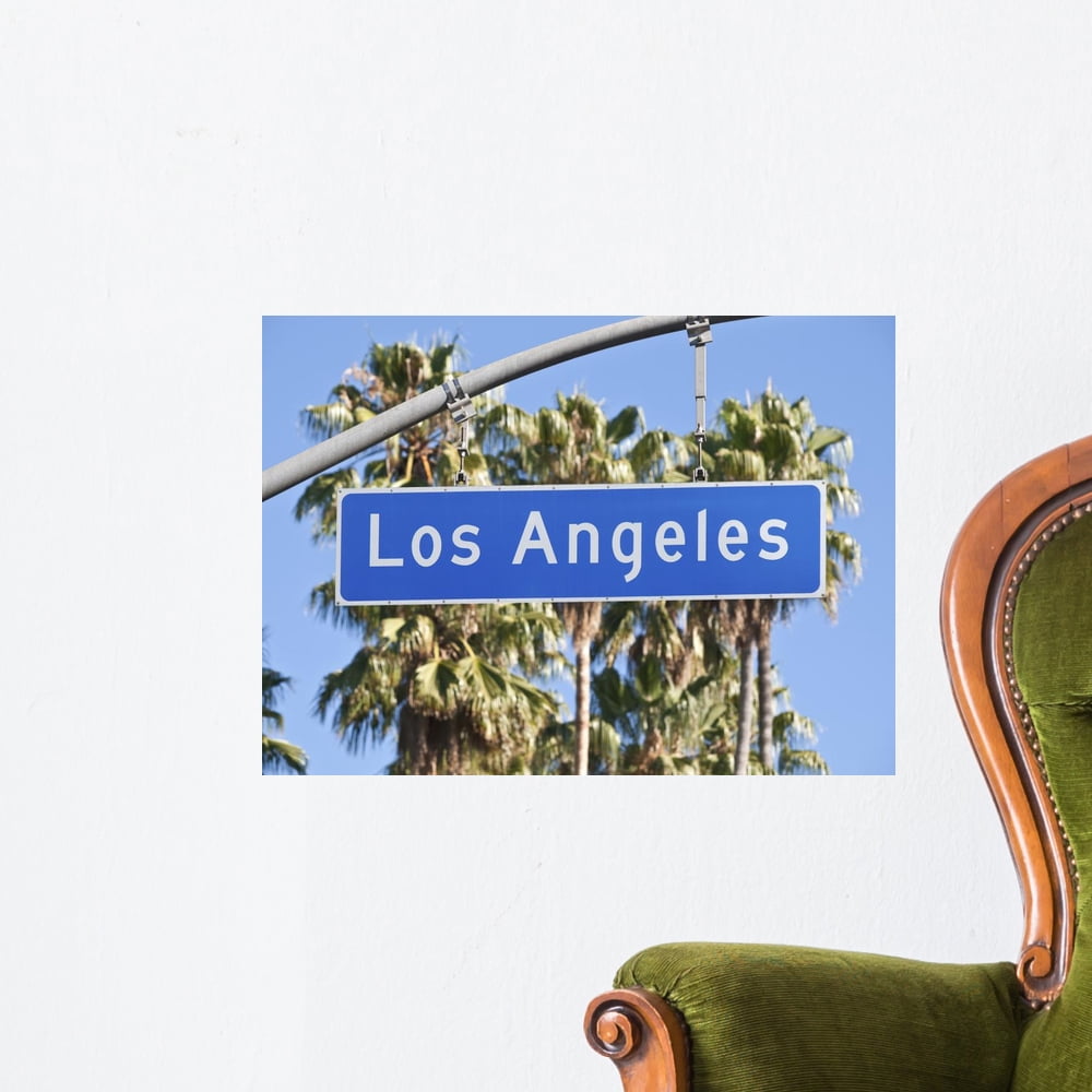 Los Angeles Street Sign Wall Mural by Wallmonkeys Peel and Stick ...