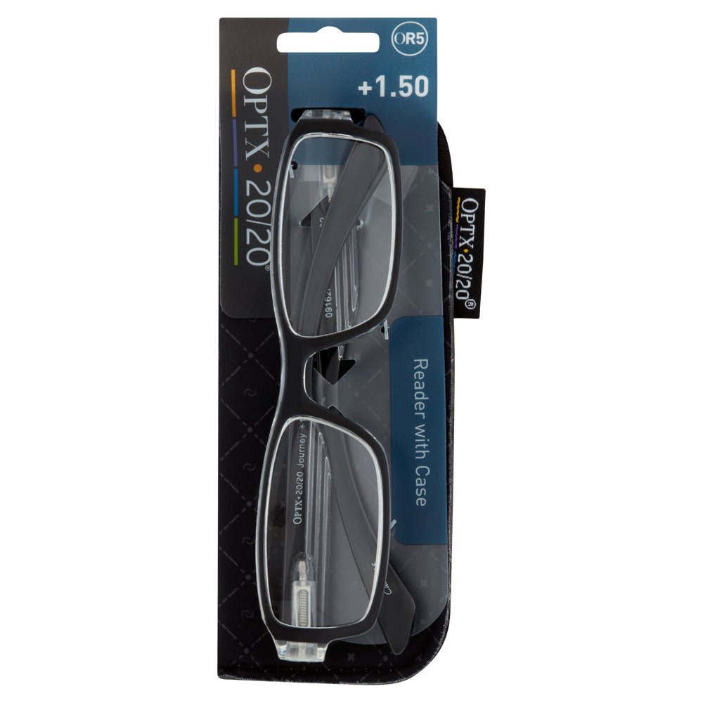 Optx 20/20 +1.50 OR5 Reader with Case - Walmart.com - Walmart.com
