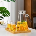 2L Glass Pitcher with Lid and Spout, Water Jug, 68 OZ Carafe for Hot ...