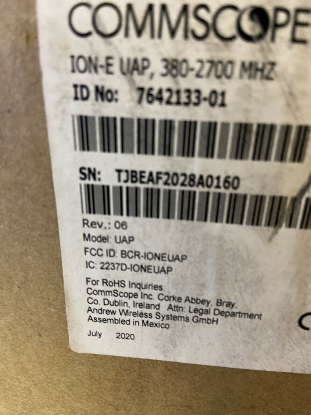 NEW CommScope - 7642133-01 - UAP, 10G, Expansion Port, Integrated ...