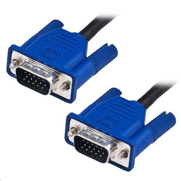 Orcaa Black Blue VGA 15 Pin Male to Male Computer Monitor Cable Wire ...