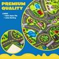 SYNCFUN 2 Pack Kids Car Rug Playmat Set, Jumbo City Street Map for ...