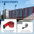 Anoncndin Heavy Duty 4" x 30' Winch Straps with Flat Hooks,6,000 lbs ...
