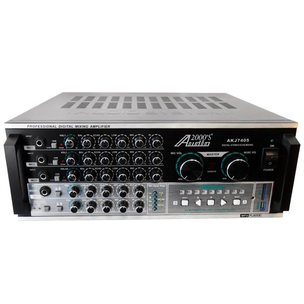 Audio2000'S AKJ7405 Professional Karaoke Mixing Amplifier with Digital ...