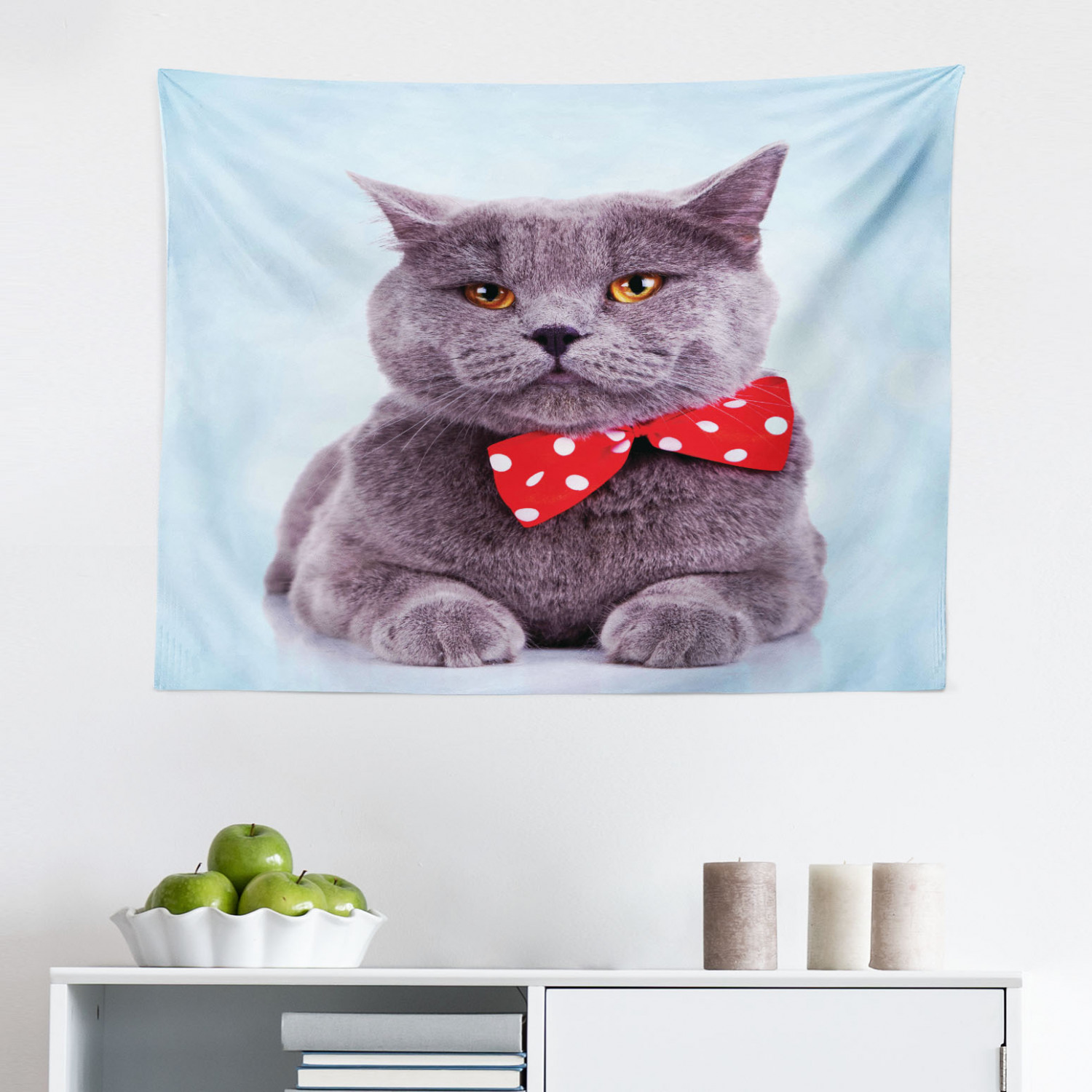 Animal Tapestry, Cat Print Kitten Kitty Face Look Closeup Portrait ...