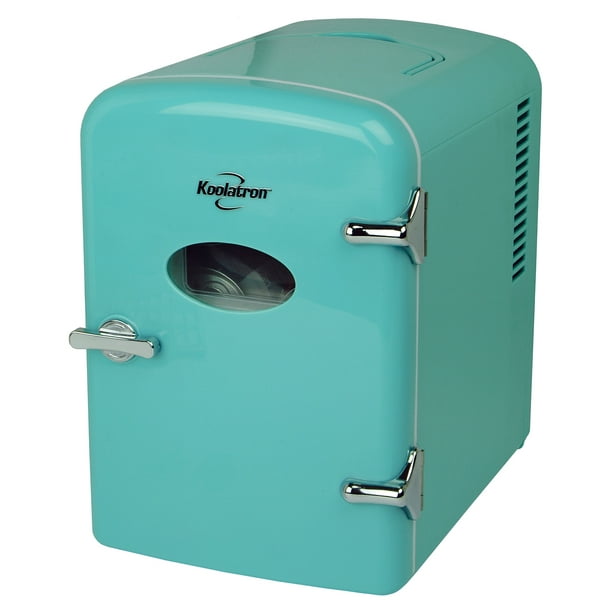 Koolatron 6 Can AC/DC Personal Retro Electric Mini Cooler/Mini Fridge ...