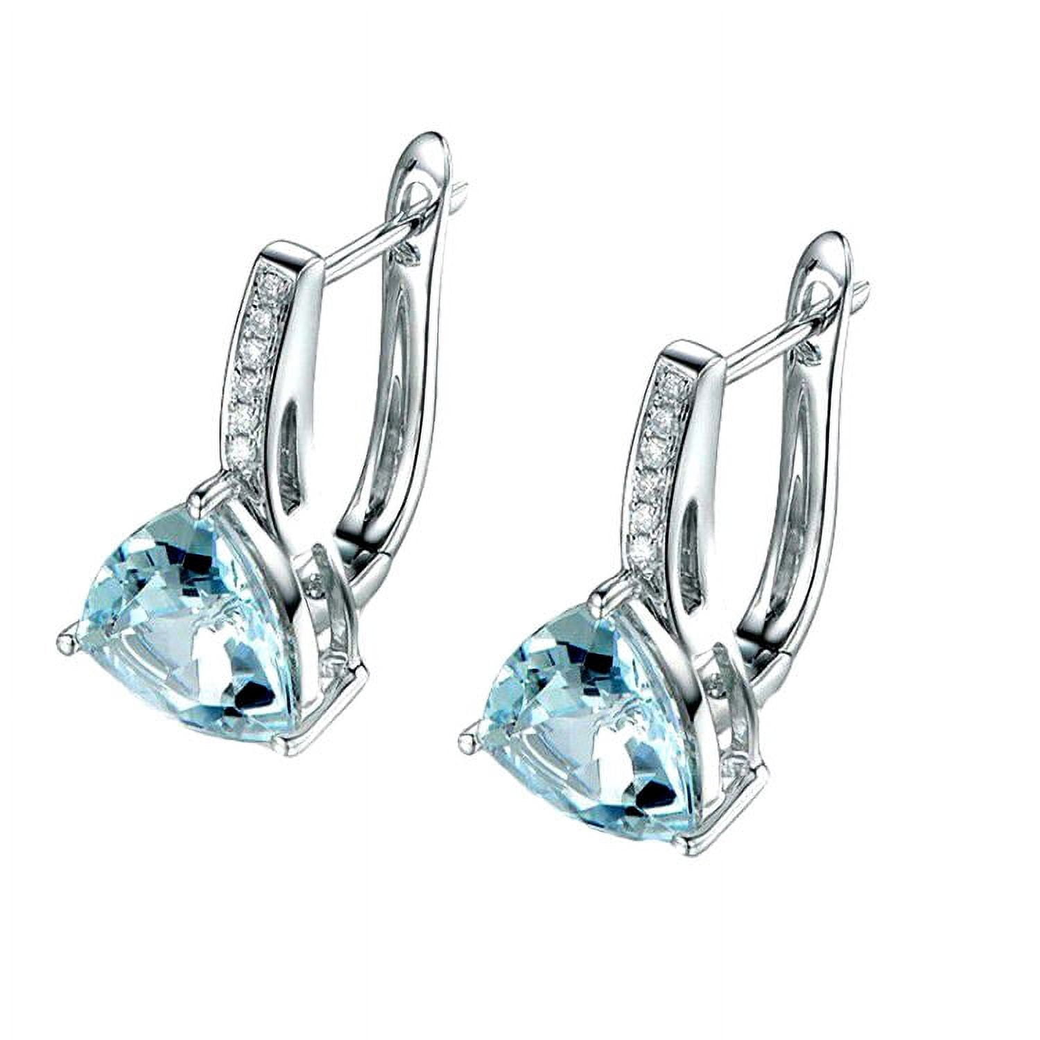 Click here for Nielieping Inlaid Light Blue Zircon Triangle Earri... prices
